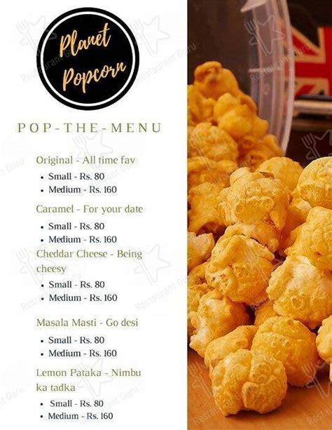 Menu At Planet Popcorn Navi Mumbai