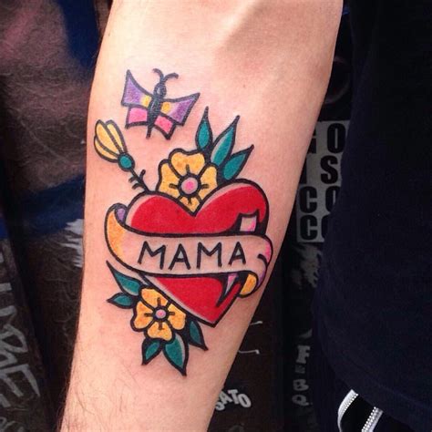 Tattoo Heart Mama Old School Татуировки Тату Олдскул