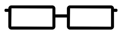 Premium Vector Rectangular Glasses Icon Retro Reading Accessory Symbol