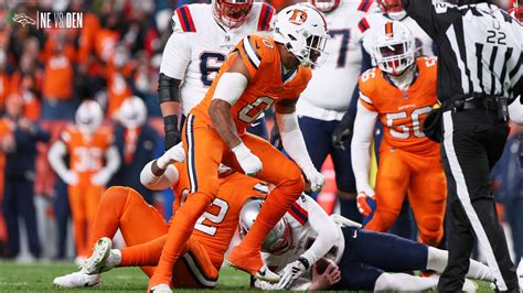 Olb Jonathon Cooper Chases Down Bailey Zappe For 10 Yard Sack Broncos