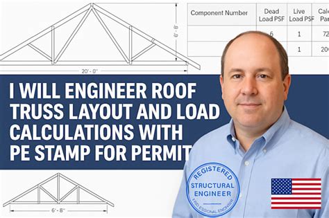 Engineer Roof Truss Layout And Load Calculations With Pe Stamp For