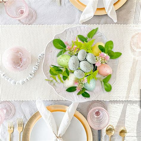 Hajagp Easter Wreaths2 Pcs Easter Candle Rings Wreaths Artificial Easter Egg Candle Holder