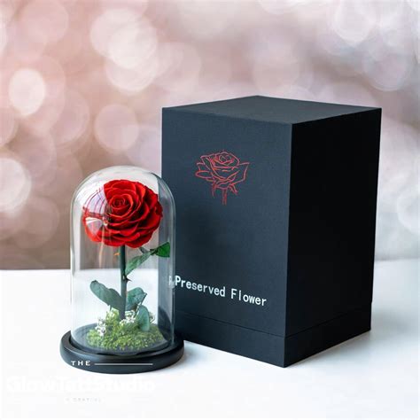 Forever Rose In Glass Dome Preserved Flower T For Wedding