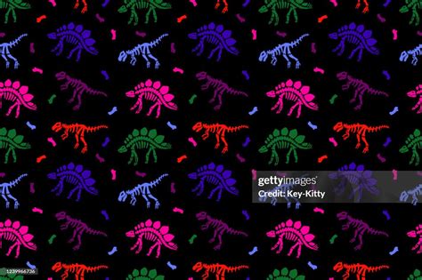 Seamless Pattern With Dinosaurs High Res Vector Graphic Getty Images