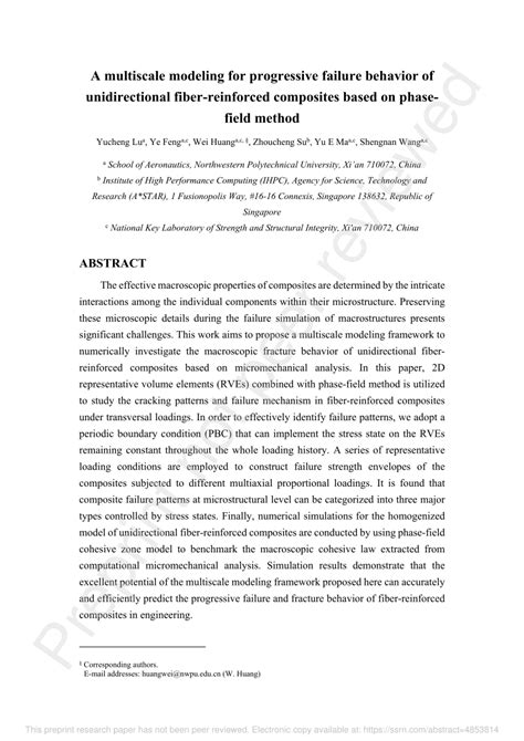(PDF) A Multiscale Modeling for Progressive Failure Behavior of Unidirectional Fiber-Reinforced ...