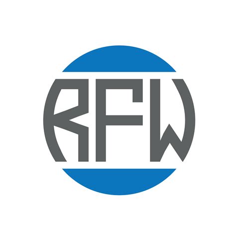 Diseño De Logotipo De Letra Rfw Sobre Fondo Blanco Concepto De