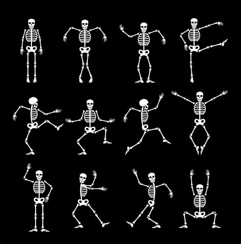 Skeleton Dance Animated Game Sprite Vector Set 10883580 Vector Art At Vecteezy