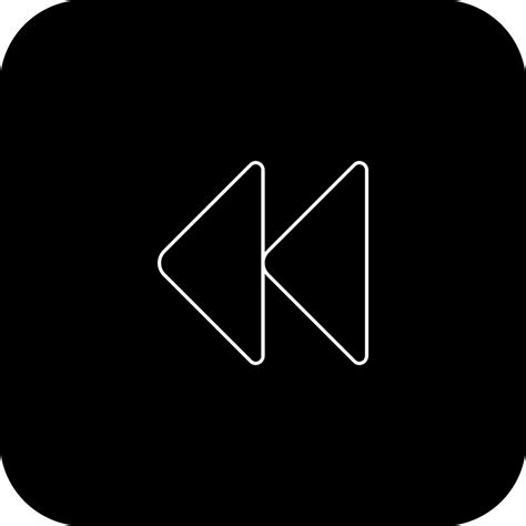 Rewind Button Icon In Black Background For Multimedia 25063728 Vector