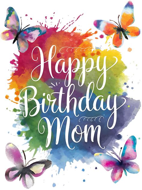 Happy Birthday Mom Watercolor Free Vector Download Happy Birthday