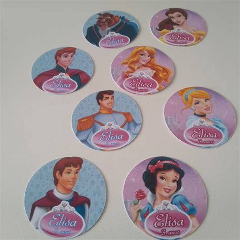 Kit 20 Adesivos Principes E Princesas Disney Elo7