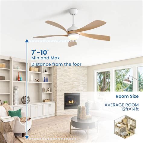 Sofucor 45 52 Inch Ceiling Fan With Remote And Lights Quiet Dc Motor 5