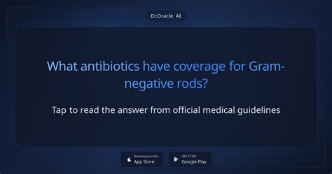 What Antibiotics Have Coverage For Gram Negative Rods
