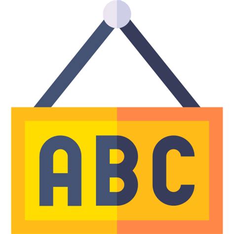 Abc Basic Straight Flat Icon