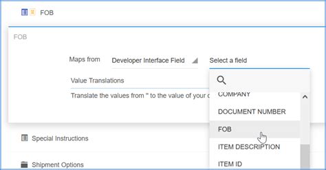 Developer Interface Field Mapping · Starship