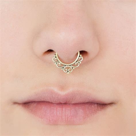 Fake Septum Ring Faux Septum Piercing Fake Septum Piercing Septum