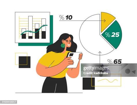 Statistics Illustrations Concept Trendy Vector Style High Res Vector