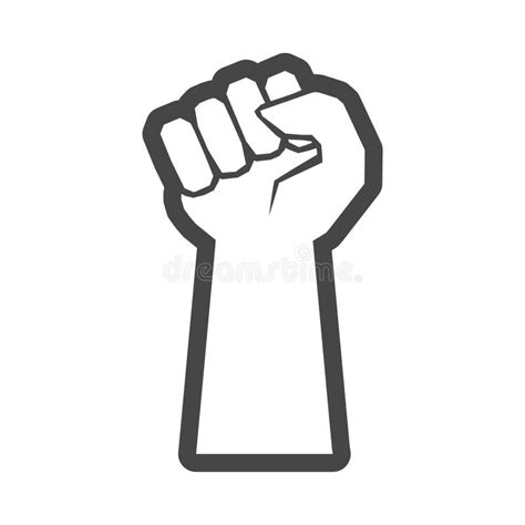Protest Symbol Power Sign Protest Icon Simple Vector Icon Stock