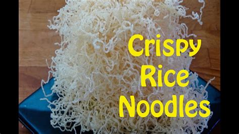 How To Cook Rice Noodles Crispy Rice Noodles The Frugal Chef Youtube