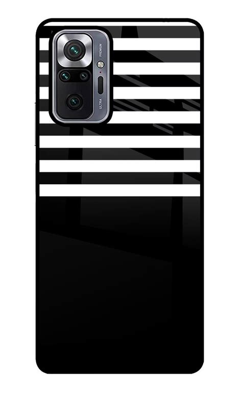 Buy Now Black And White Print Glass Case For Redmi Note 10 Pro Online