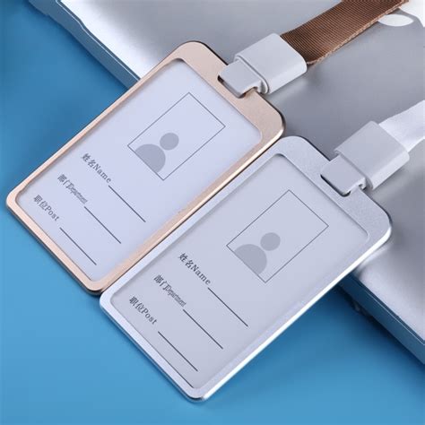 Id Badge Card Holder Metal Business Security Pass Vicedeal