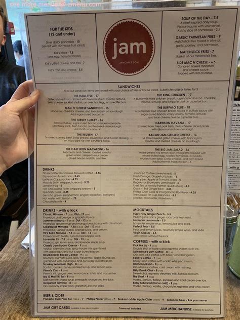 Online Menu Of Jam Cafe On Beatty Restaurant Vancouver British