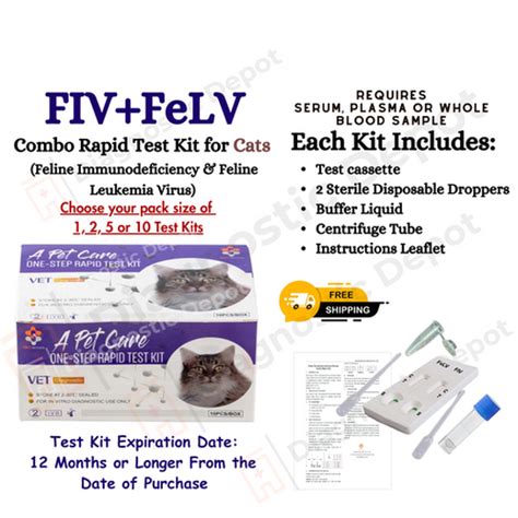 Fiv And Felv Combo Test For Cats Feline Immunodeficiency And Leukemia Test