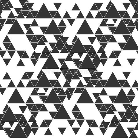 Triangular Seamless Vector Pattern Abstract Black Triangles On White
