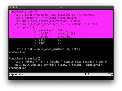 Missing Redraw When Resizing Floating Windows In Scroll Auto Commands Issue Neovim
