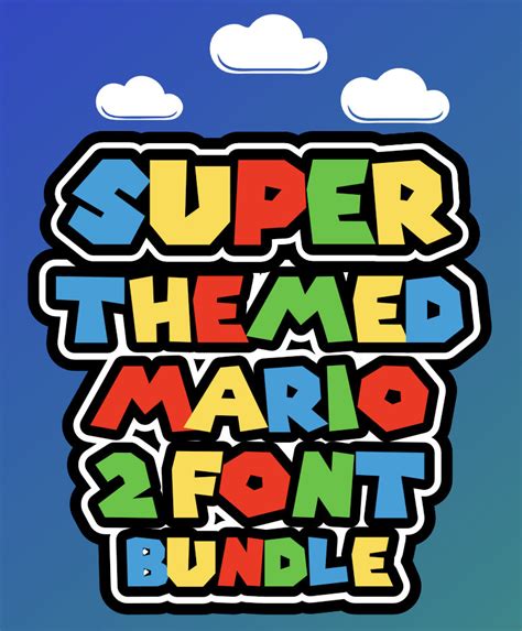 Super Mario Font Bundle Mario Alphabet Super Mario Wonder Font Mario