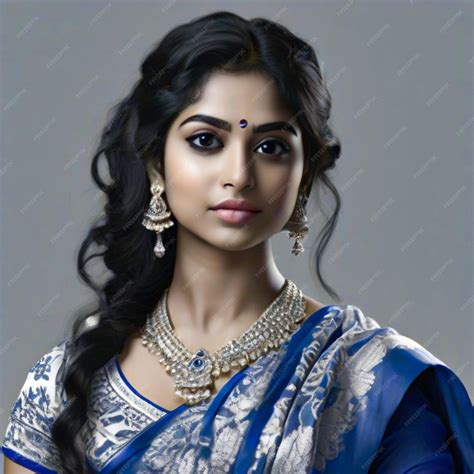 Premium Ai Image A Glamor Beautiful Girl Of Indian Ethnicity Wearing