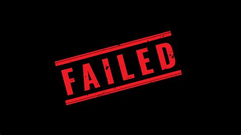 Animation Of Failed Stamp And Hand Stamping Impact Rubber Stamp Red