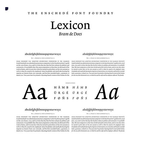 Lexicon Designed In 1992 By Bram De Does Is Pre Eminently Suitable