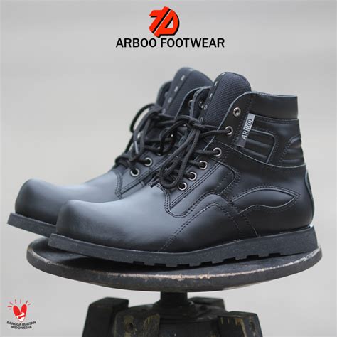 Sepatu Safety Boots Sepatu Pria Laras Sol Cacing Outdoor Ujung Besi