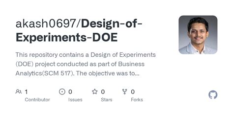 Github Akash0697design Of Experiments Doe This Repository Contains A Design Of Experiments