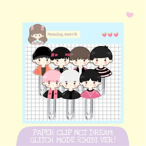 คลิปหนีบกระดาษ Nct Dream Glitch แฟชั่น Chibi Ver Shopee Thailand