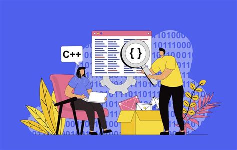 Programming Software Concept With Modern Flat Design For Web