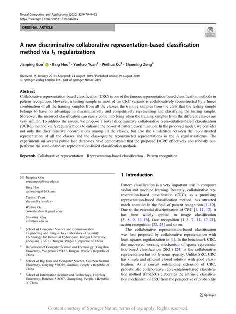 A New Discriminative Collaborative Representation Based Classification Method Via L2