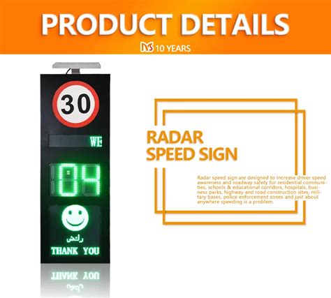Outdoor Led Traffic Sign Radar Speed Limit Sign Radar Traffic Signs