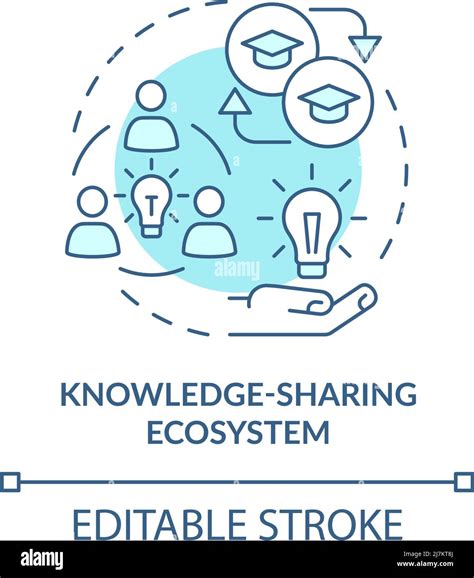 Knowledge Sharing Ecosystem Turquoise Concept Icon Stock Vector Image And Art Alamy