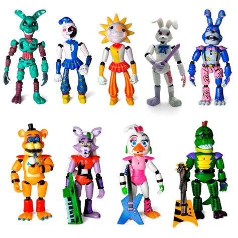 9 Pcs Inspired By Five Night Toys Security Breach
