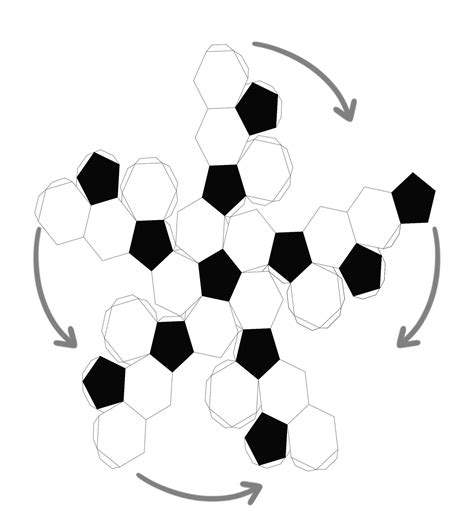 Papercraft Soccer Ball Football 3d Paper Model Crafting Pdf Plans Diy