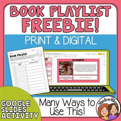 Book Playlist Worksheet Freebie Fun Activity To Connect Music And