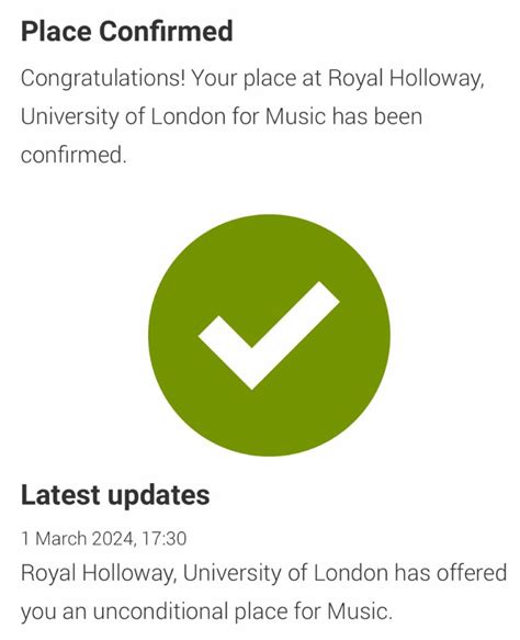 Super Excited To Share That Ive Been Offered A Place At Royal Holloway University Of London To