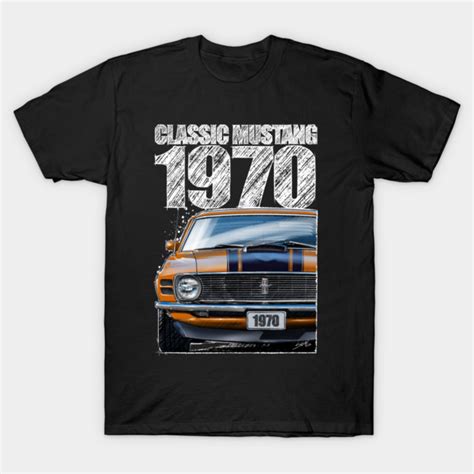 Classic Mustang 1970 Grabber Orange Vintage Muscle Car Front View
