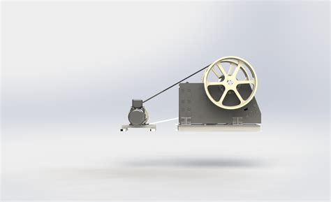 颚式破碎机 Solidworks 2020 模型图纸下载 懒石网