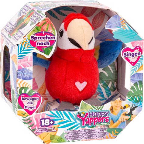 Interactive Happy Yappers Red Parrot