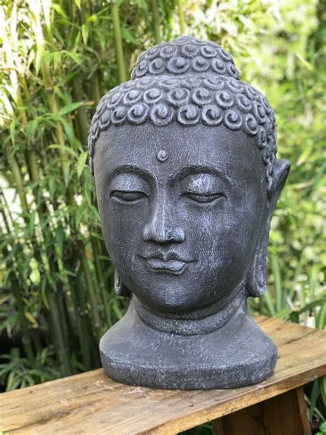 Buddha Head Garden Statue 28 Routes Gallery Inc