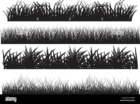 Grass Vector Black Set Stock Vector Image And Art Alamy