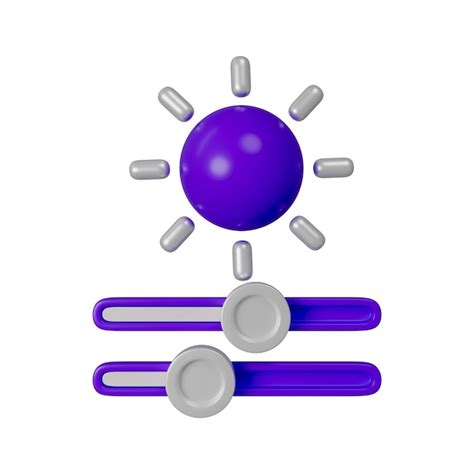 Brightness Control Interface 3d Cartoon Icon Free Psd