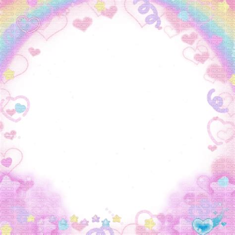 Pastel Frame Kykw Pastel Frame Kawaii Pink Rainbow